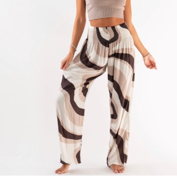 lotus and luna | Pants & Jumpsuits | Nwt Lotus And Luna Latte Wide Leg ...
